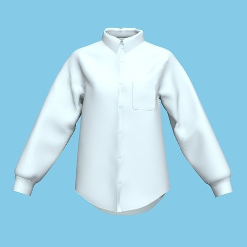 3D model Women long sleeve shirt VR / AR / low-poly | CGTrader