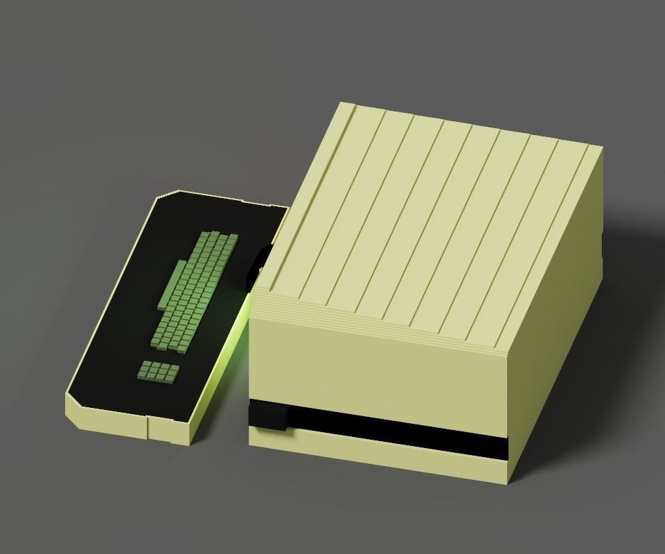3D model Retro Computer Model Terminal VR / AR / low-poly | CGTrader