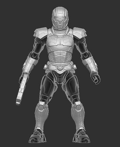 Commander Shepard Mass Effect Kit for Cosmic Legions 3D model 3D ...