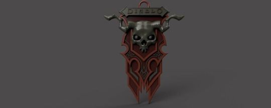 Diablo banner crest 3d printing stl free 3D model 3D printable | CGTrader