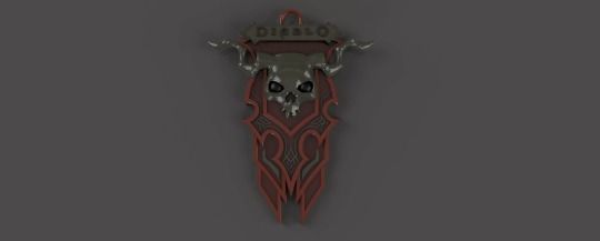 Diablo banner crest 3d printing stl free 3D model 3D printable | CGTrader