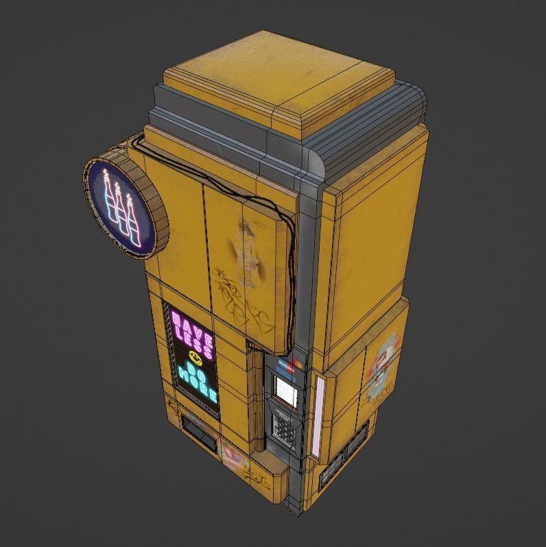 3D model Cyberpunk Vending Machine VR / AR / low-poly | CGTrader