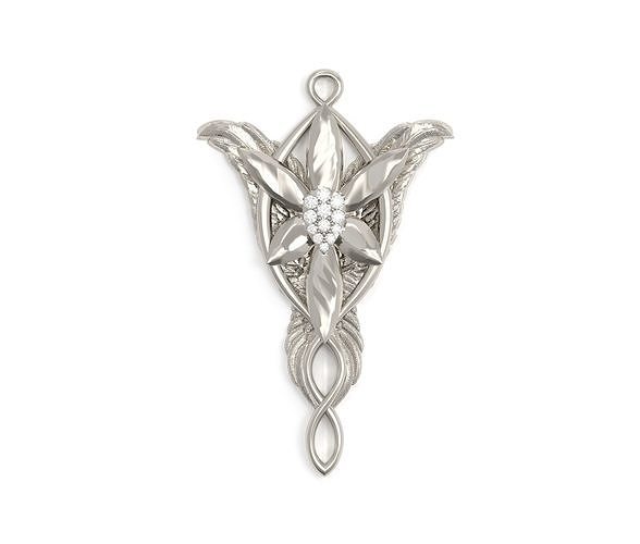 Evenstar Arwen Pendant Printable Jewelry Necklace 3D model 3D printable ...