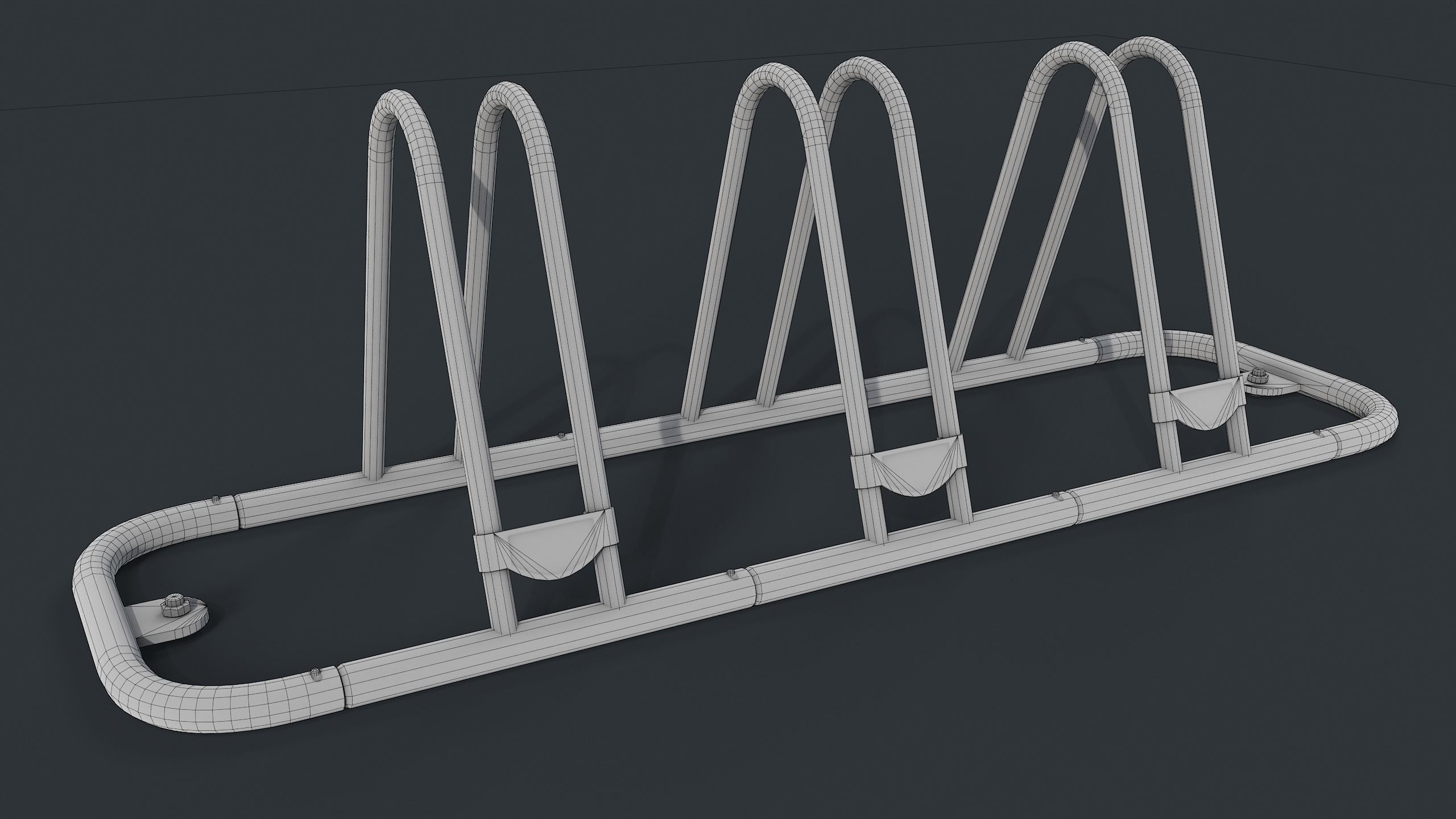 3D model Bike Rack 6 PBR Game Ready VR / AR / low-poly | CGTrader