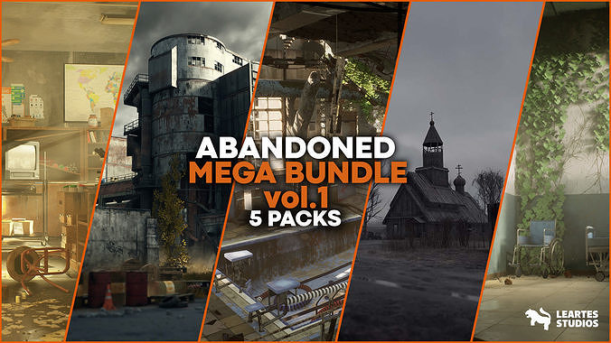 3D model Abandoned Environments Mega Bundle Vol 1 VR / AR / low-poly ...