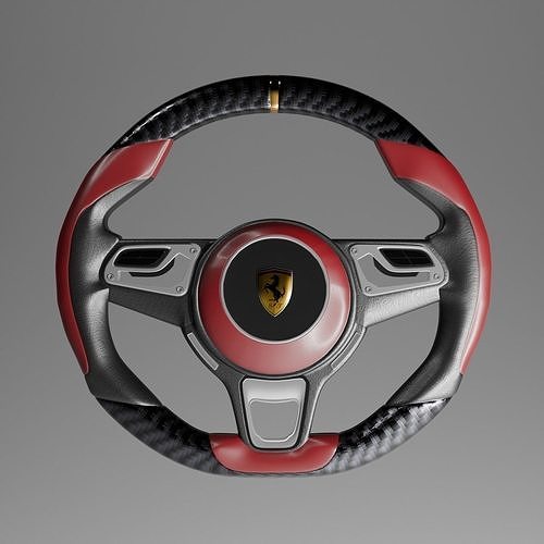 Ferrari Steering Wheel 3D model | CGTrader