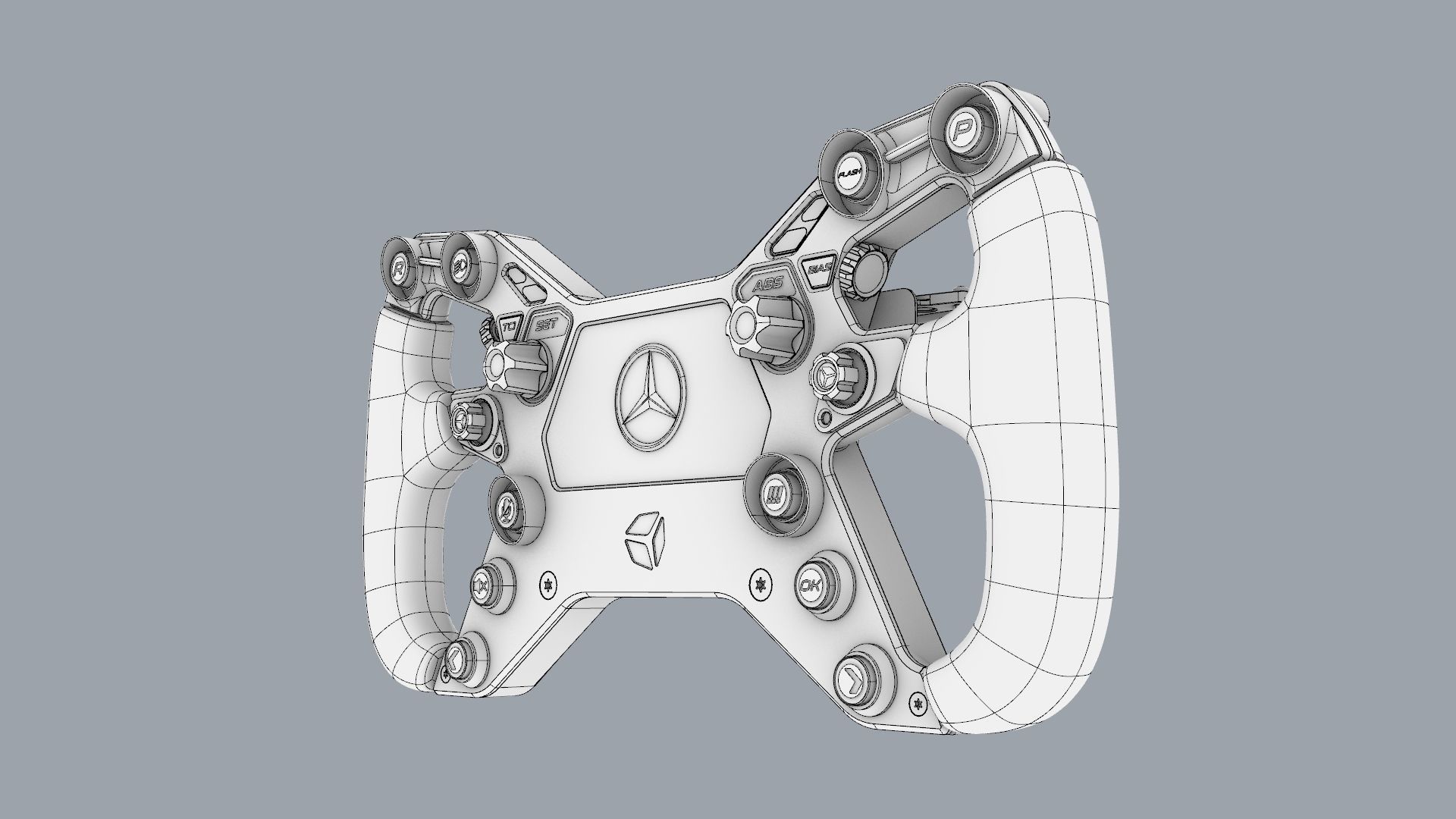 Mercedes AMG GT Cube Controls Wheel 3D model | CGTrader