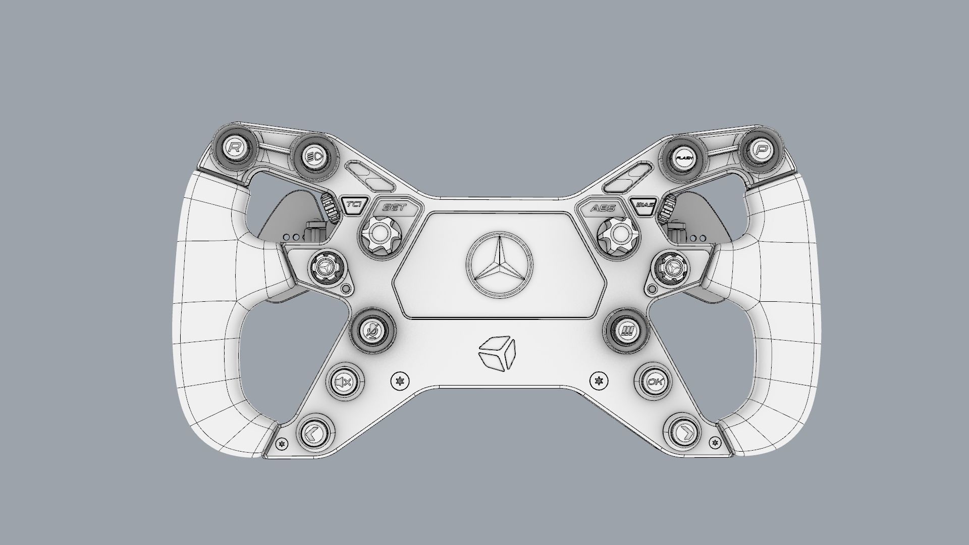 Mercedes AMG GT Cube Controls Wheel 3D model | CGTrader