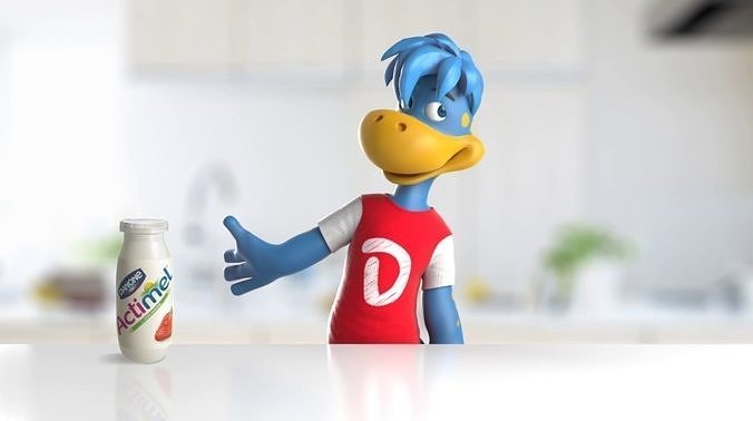 Danino Danonino danone Mascot 3D model rigged | CGTrader