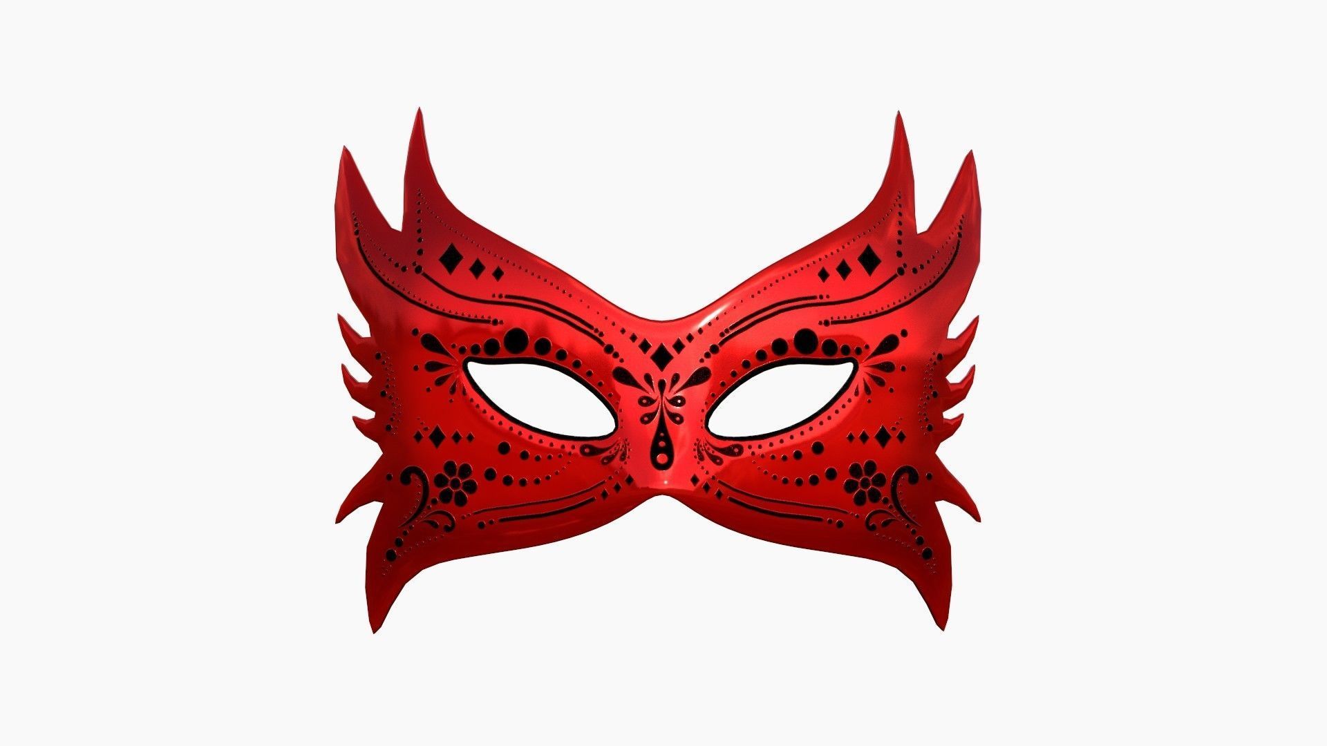 3D model Carnival Mask D12 Black Red - Costume Character Design VR / AR ...
