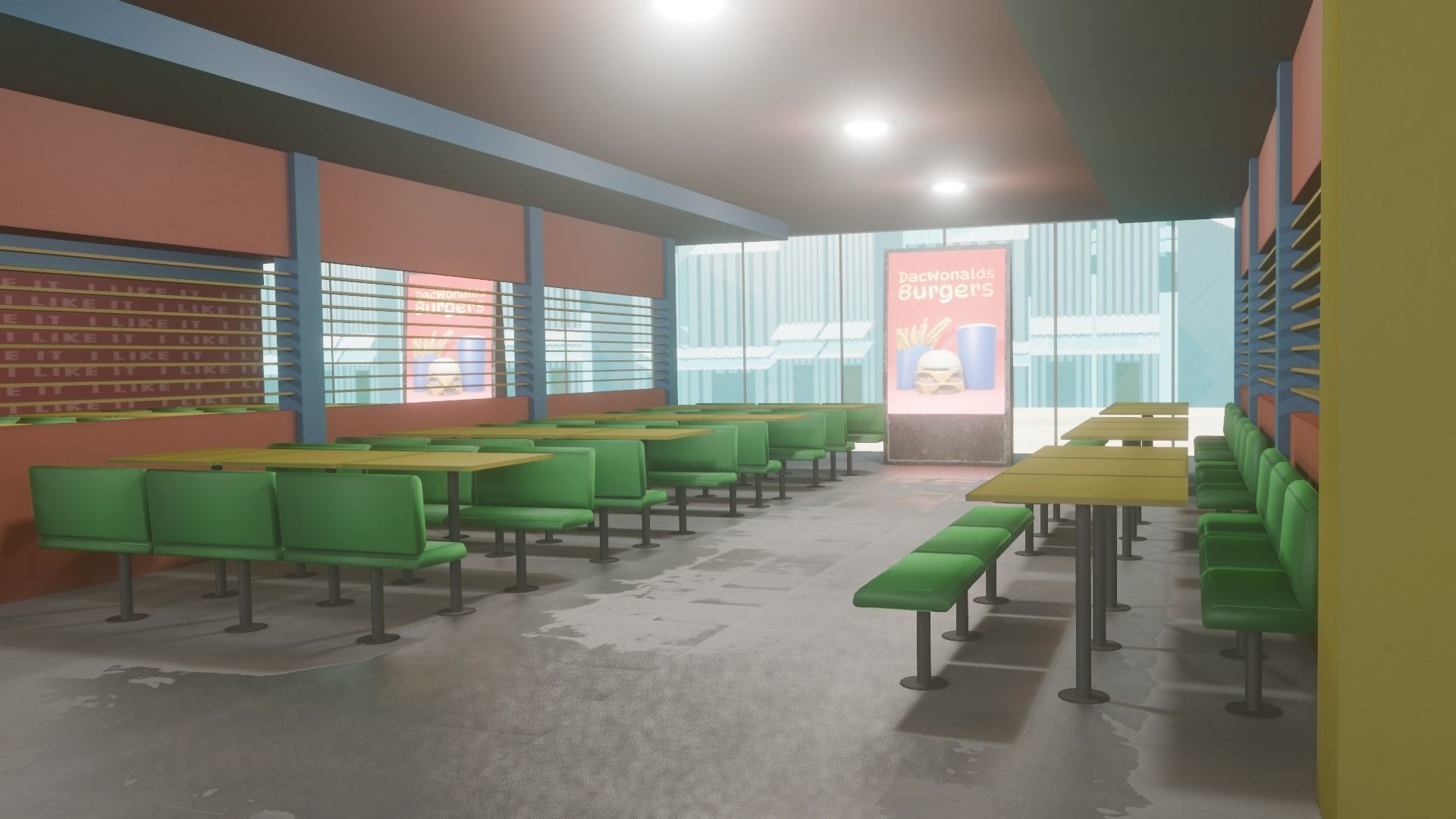 3D model VR Fast Food Restaurant VR / AR / low-poly | CGTrader