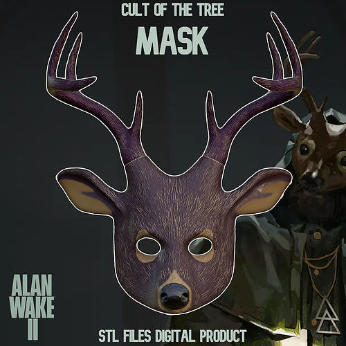 Cult of The Tree Deer Mask Alan Wake 2 3D model 3D printable | CGTrader