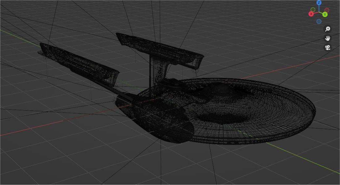 3D model Refit Constitution Class USS Enterprise VR / AR / low-poly ...
