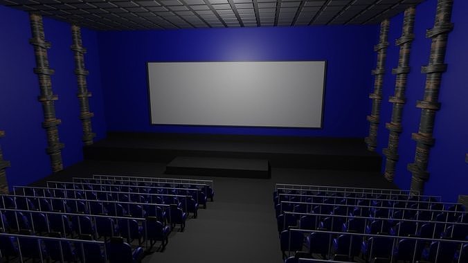 3D model Movie Theater interior VR / AR / low-poly | CGTrader