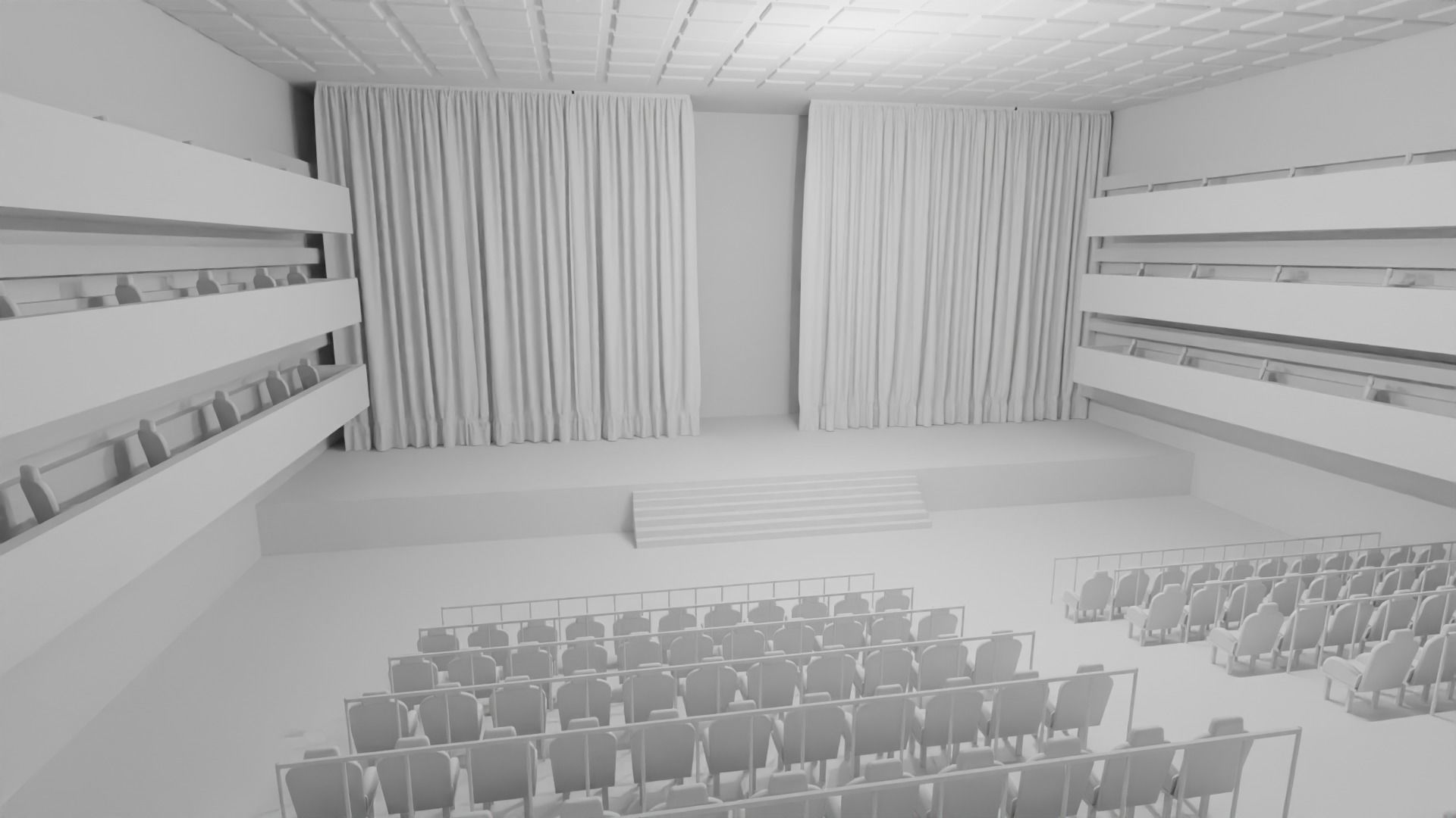3D model Theater Hall interior VR / AR / low-poly | CGTrader