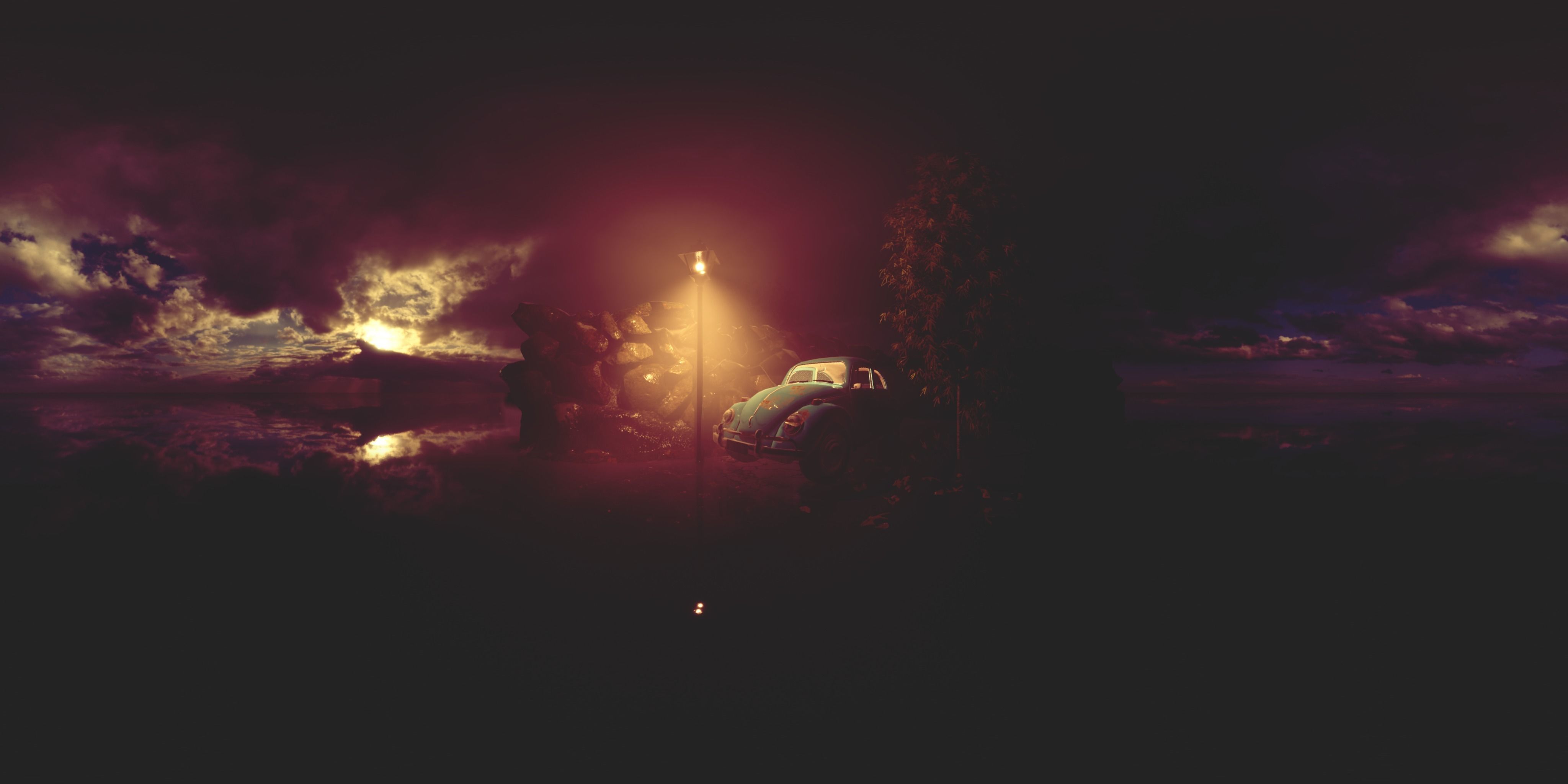 3D model Rustic car animation scene VR / AR / low-poly | CGTrader