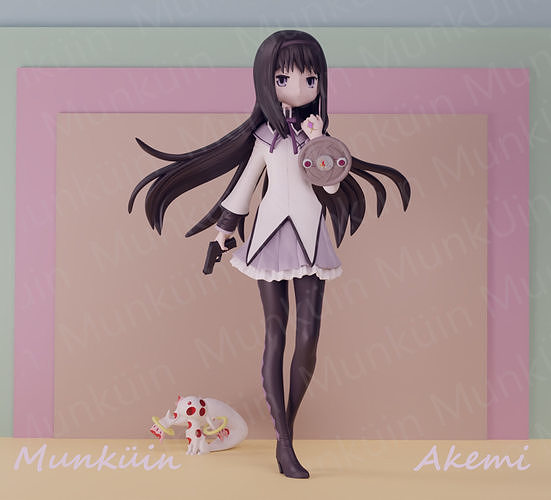 Fan Art Akemi Homura 3D model 3D printable | CGTrader