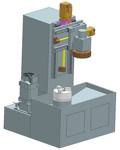 CNC Vertical Turning Machine 3D model | CGTrader
