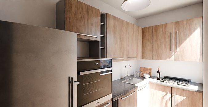 Small Modern Kitchen 3D model | CGTrader
