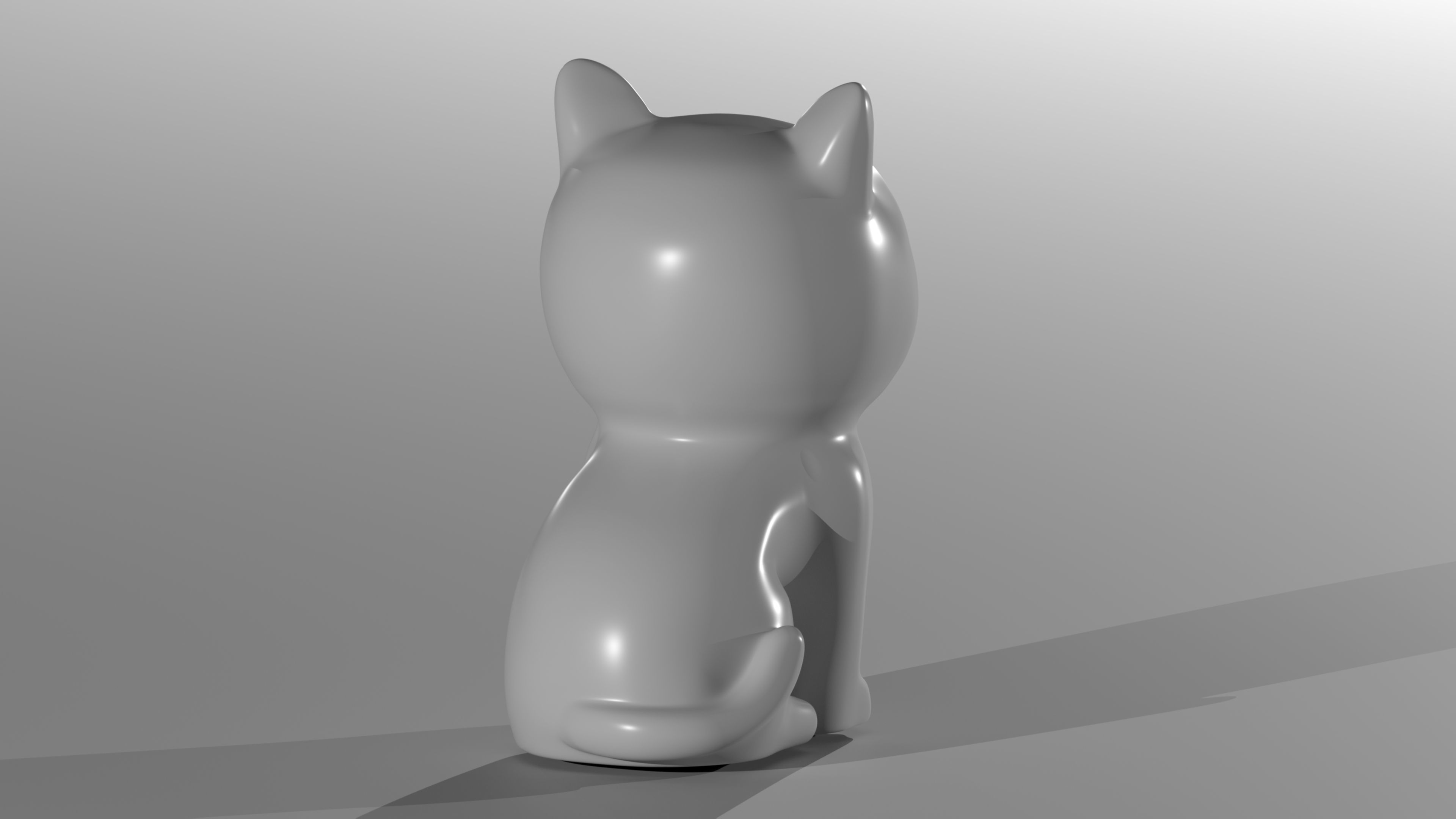 Cute Cat 3D model 3D printable | CGTrader