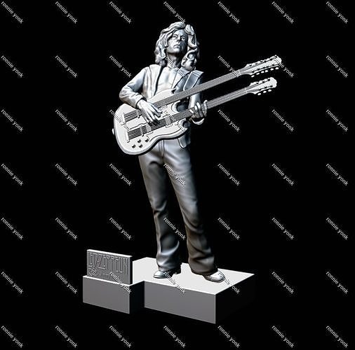 jimmy page - led zeppelin 3dprinting 3D model 3D printable | CGTrader