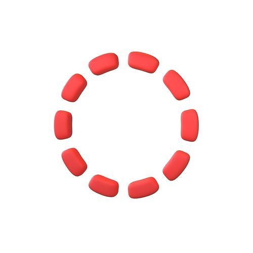 3D model Dashed Circle Line v1 003 VR / AR / low-poly | CGTrader