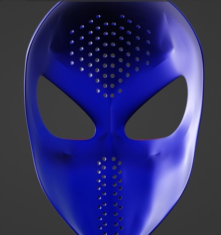 Into The Spider-Verse Spider-Man 2099 cosplay face shell 3D model 3D ...
