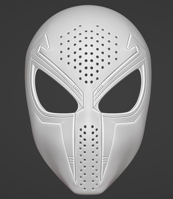 Into The Spider-Verse Spider-Man 2099 cosplay face shell 3D model 3D ...