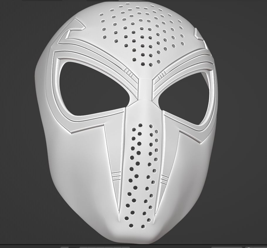 Into The Spider-Verse Spider-Man 2099 cosplay face shell 3D model 3D ...