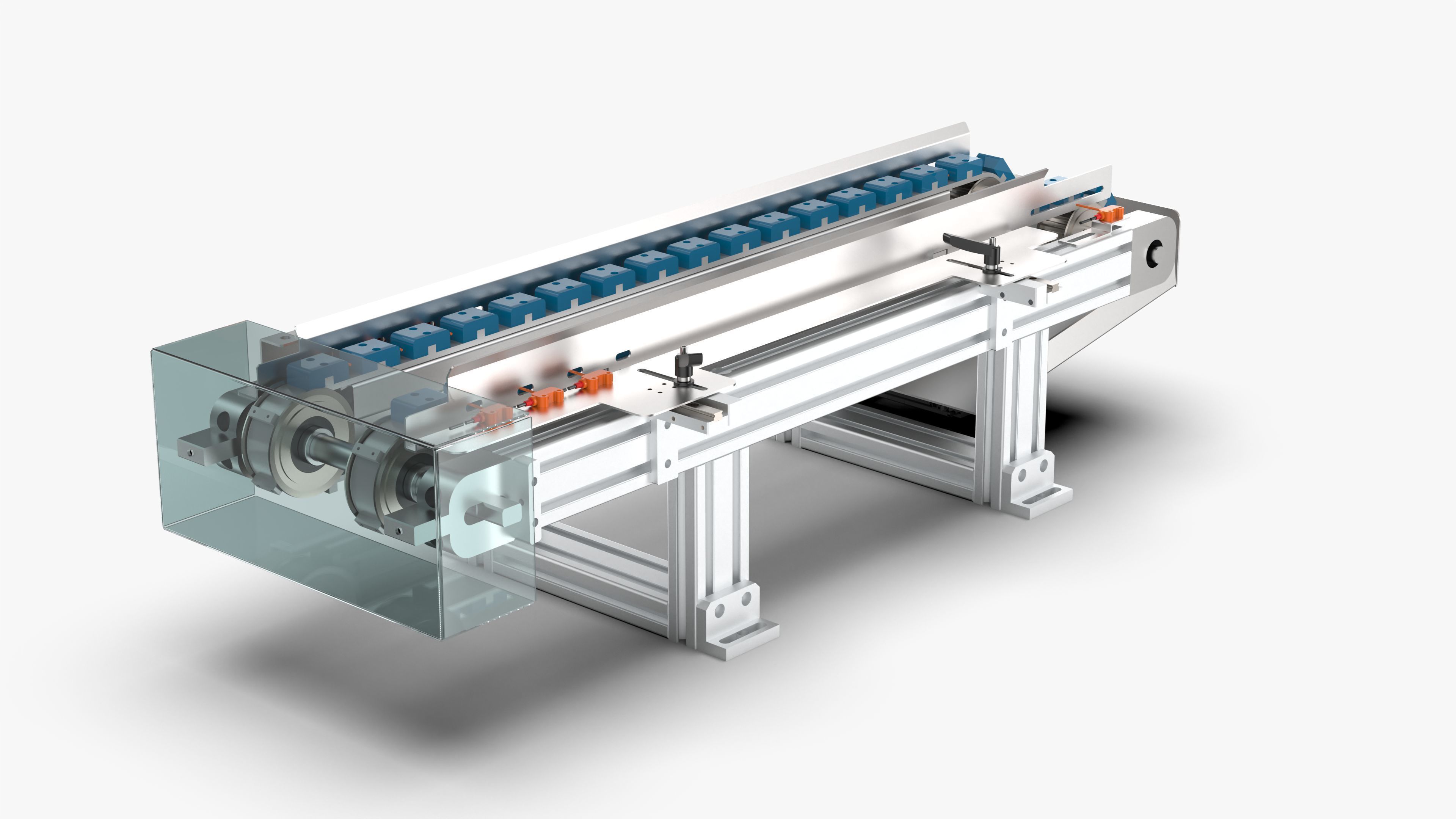 Belt Conveyor Line free 3D model | CGTrader
