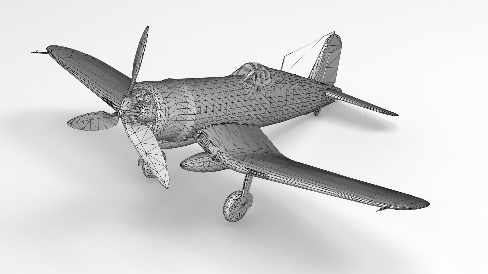 3D model Lowpoly f4u4 Aircraft VR / AR / low-poly | CGTrader