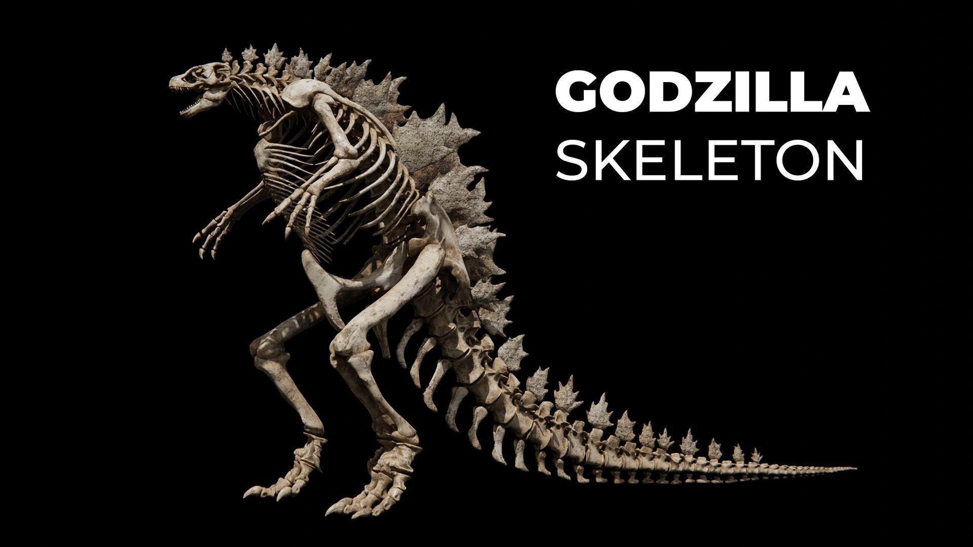 3D model Godzilla Skeleton VR / AR / low-poly | CGTrader