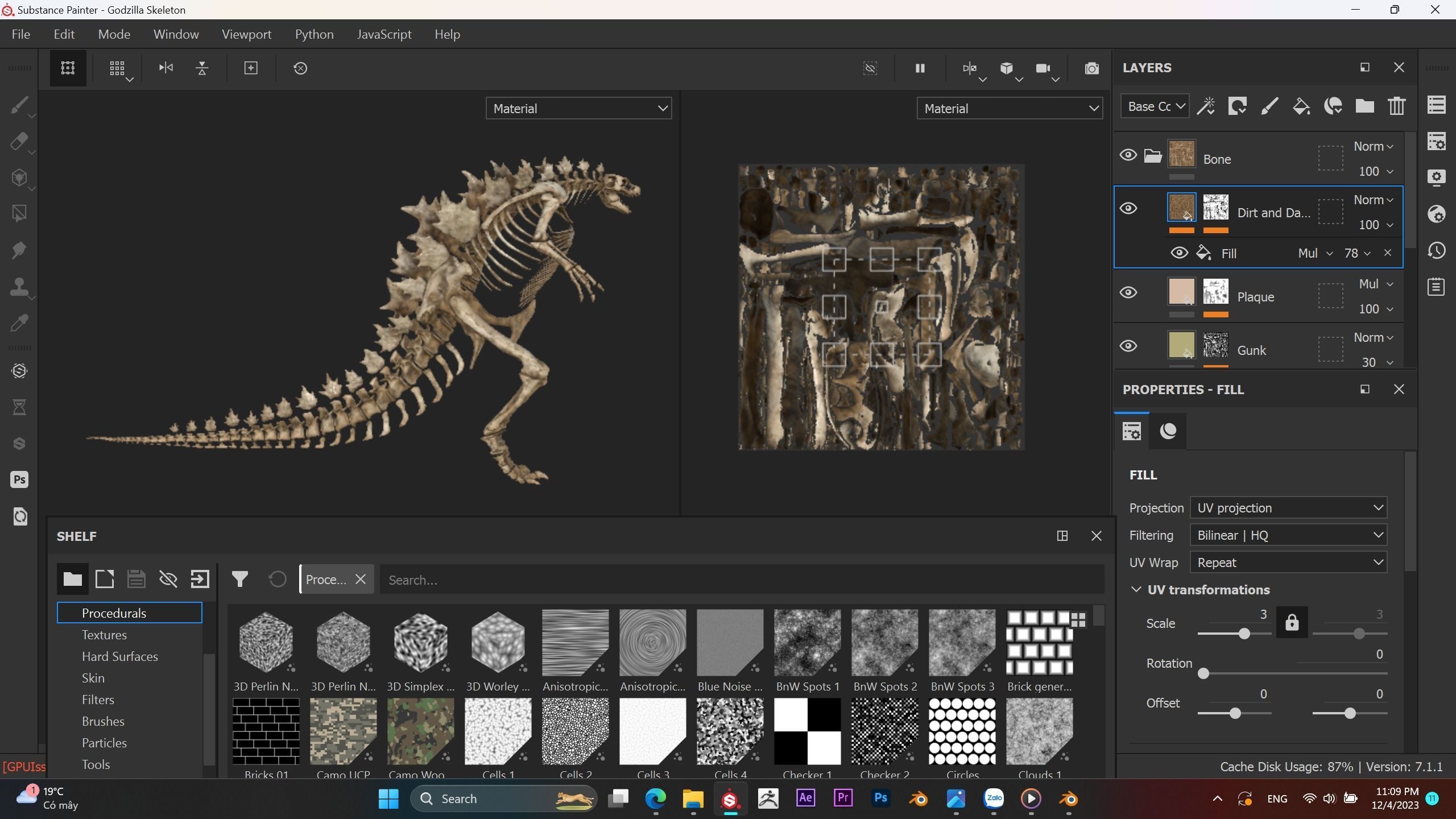 3D model Godzilla Skeleton VR / AR / low-poly | CGTrader