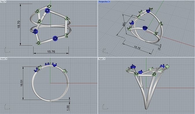 Scorpio constellation ring 3D model 3D printable | CGTrader