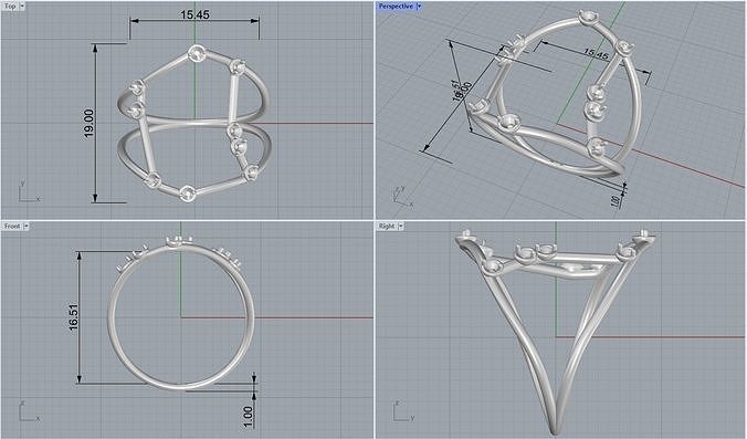 Libra constellation ring 3D model 3D printable | CGTrader