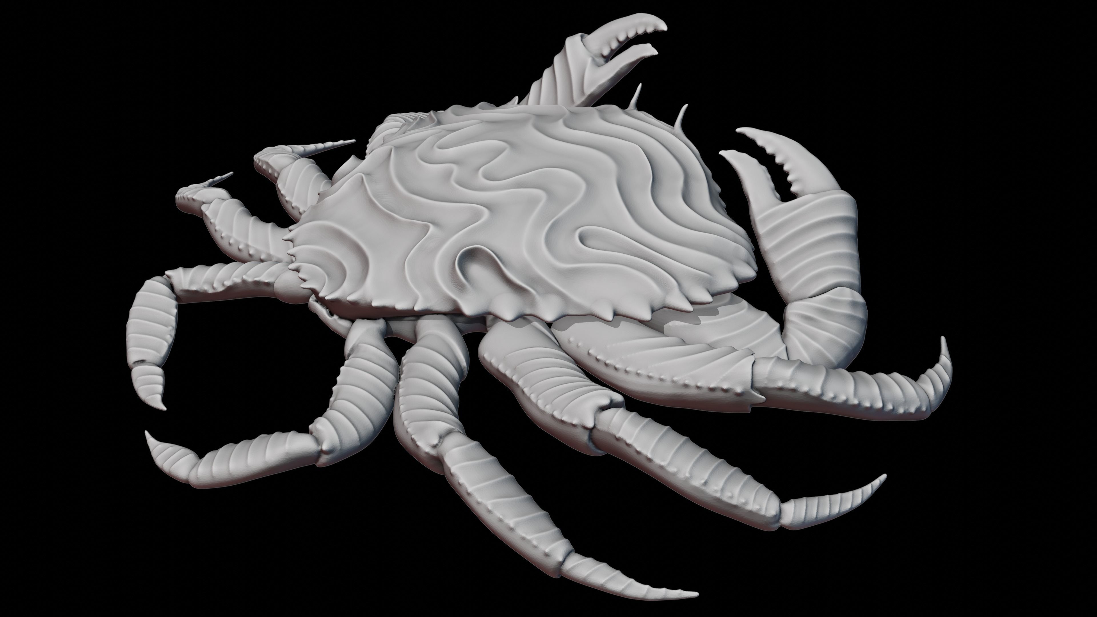 Cancer Zodiac Mystical Crab Creature Sculpture 3D model 3D printable ...