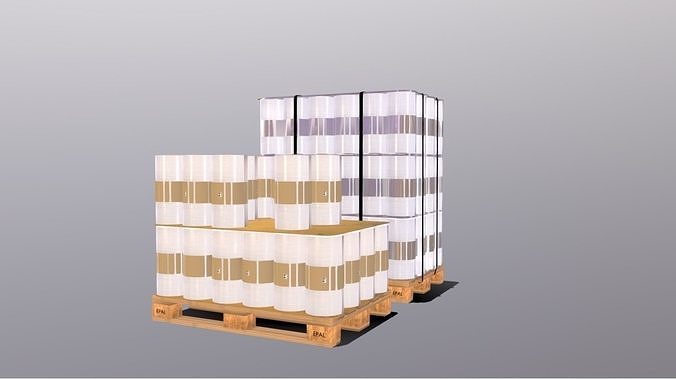 Pallets with roll film 3D model | CGTrader