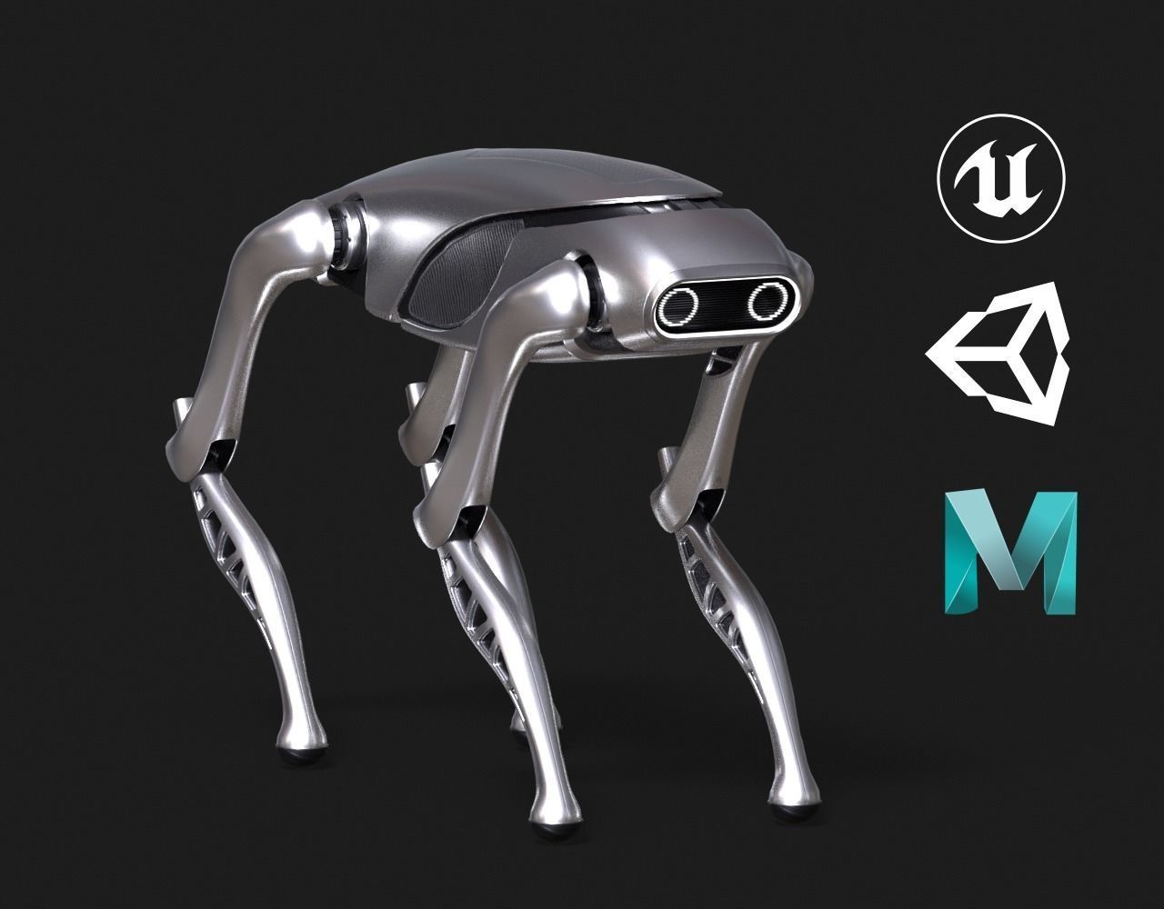 3D model Robot Dog VR / AR / low-poly rigged animated | CGTrader
