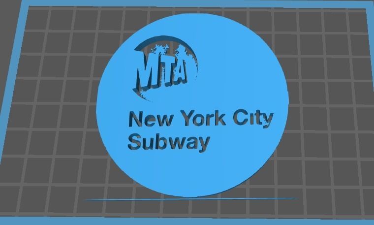 NYC MTA Subway sign free 3D model 3D printable | CGTrader