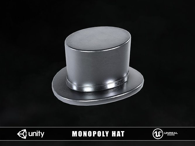 3D model Monopoly Hat VR / AR / low-poly | CGTrader