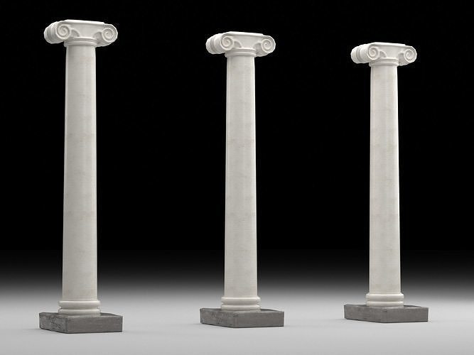 3D model Ionic column 2 VR / AR / low-poly | CGTrader