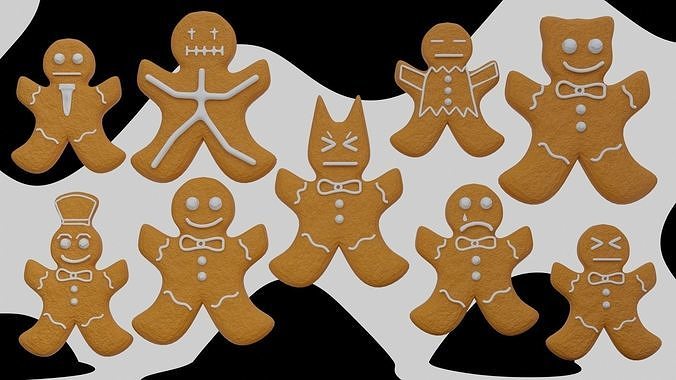 3D model Gingerbread collection VR / AR / low-poly | CGTrader