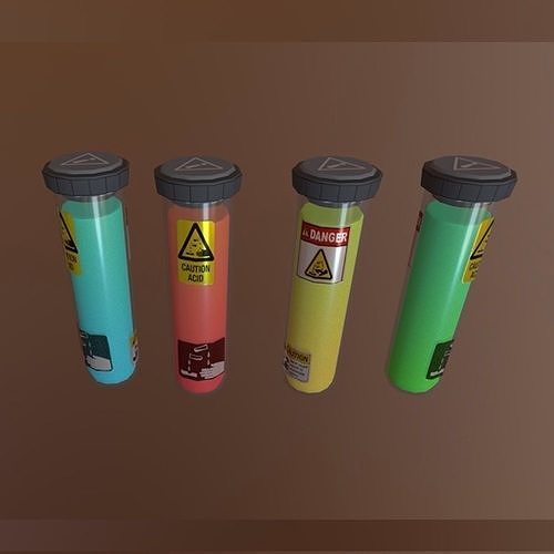 3D model Cryo Acid Tubes - Game Ready VR / AR / low-poly | CGTrader