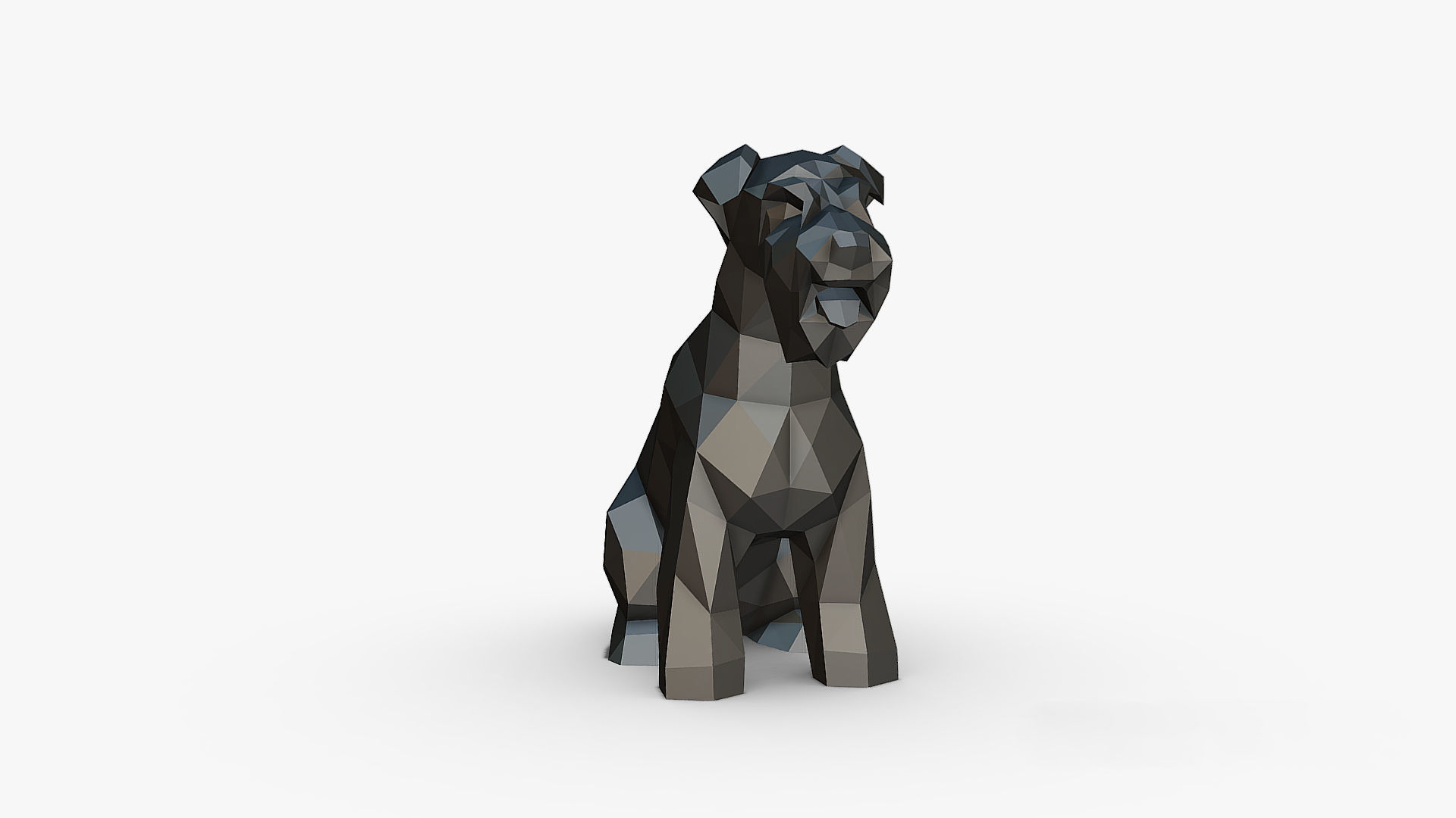 Schnauzer dog figure 3D model 3D printable | CGTrader