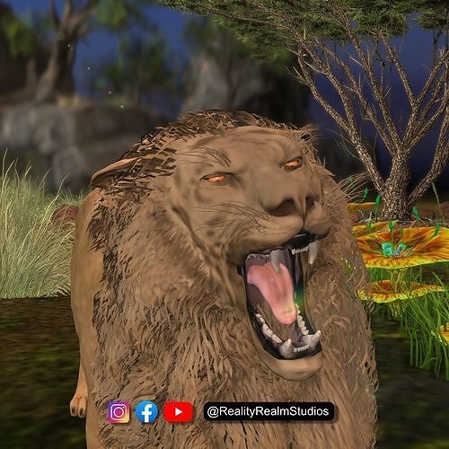 3D model lion with animation VR / AR / low-poly | CGTrader