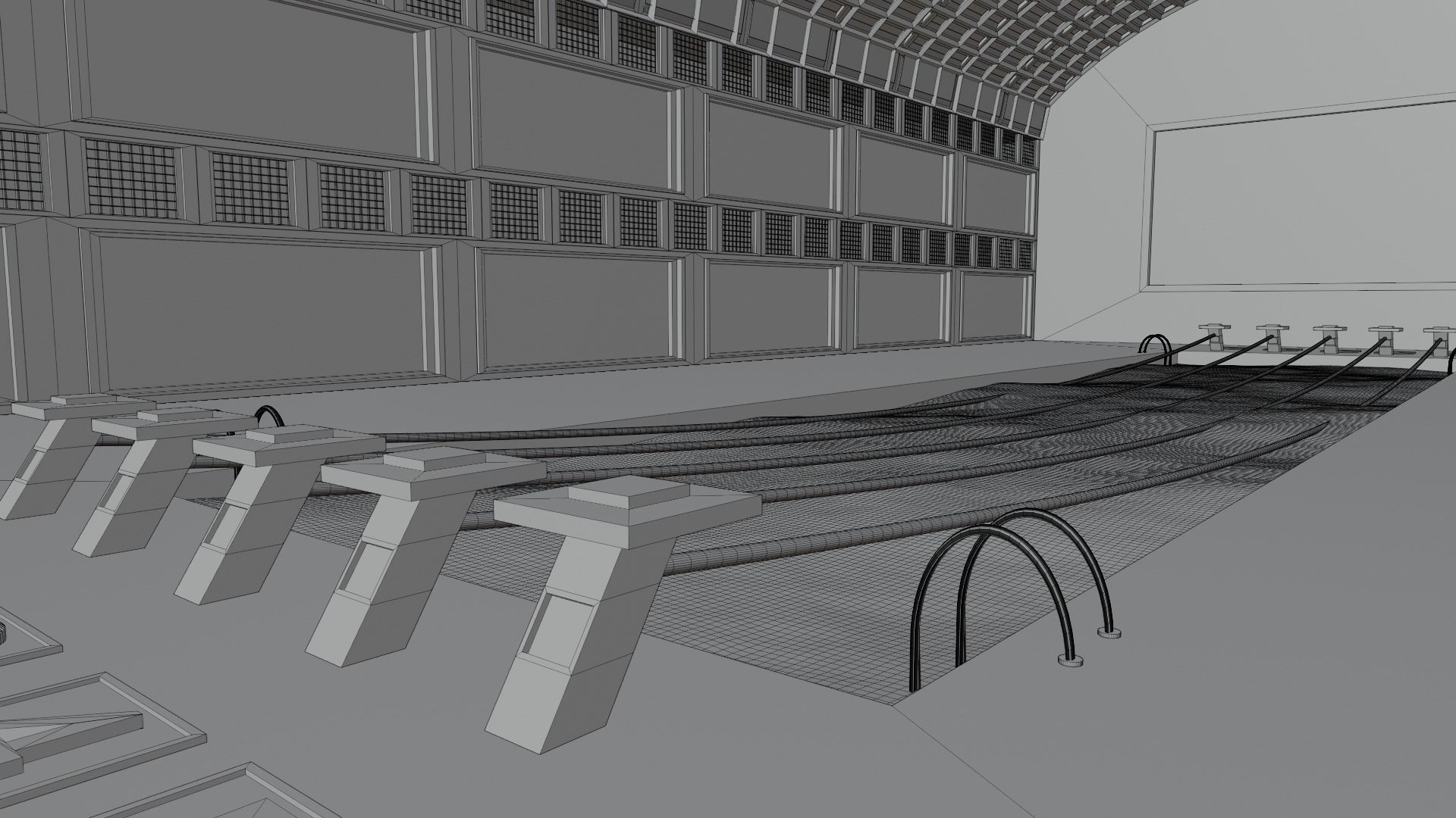 3D model Swim Stadion-Stadium pool-Arena pool VR / AR / low-poly | CGTrader