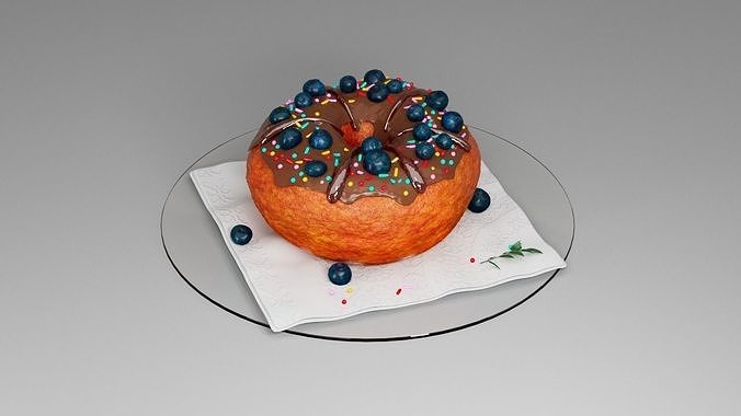 Donut third 3D model | CGTrader