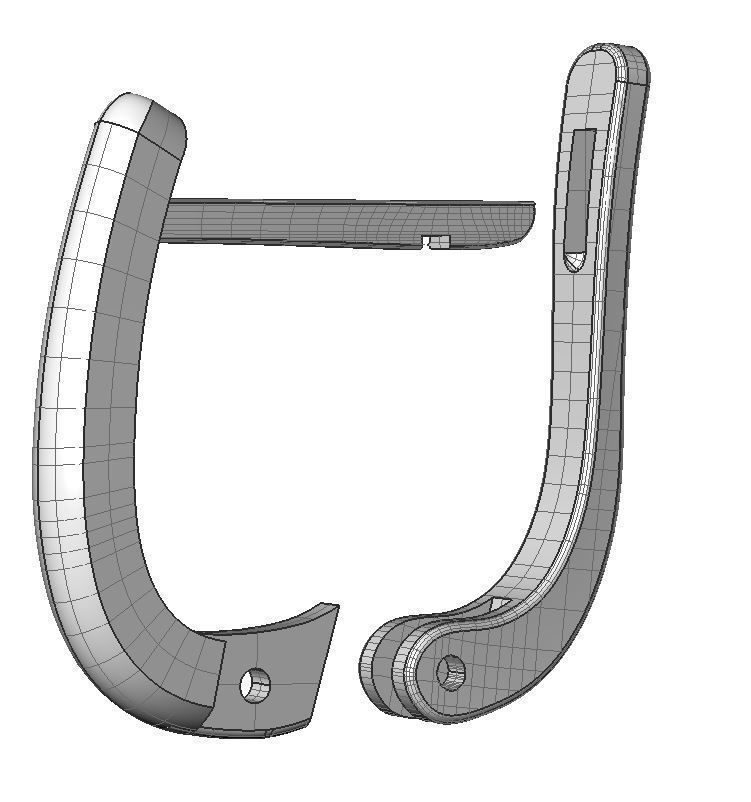 Printable simple Earring STL free 3D model 3D printable | CGTrader