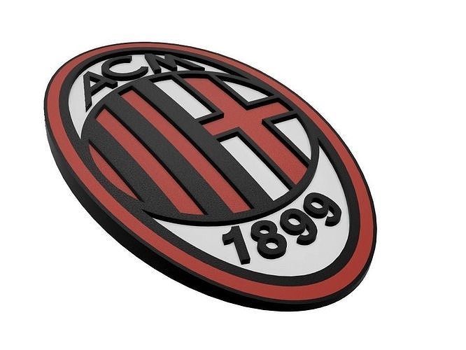 AC Milan Wall Sign 3D model 3D printable | CGTrader