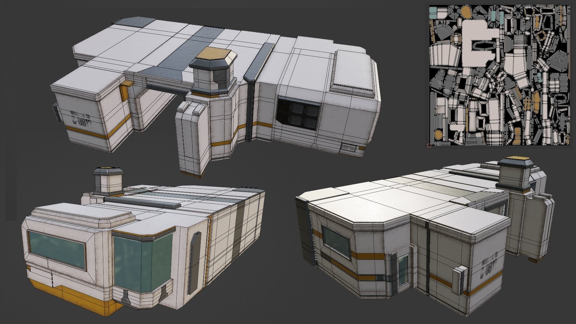 3D model Sci-Fi Stations City Set VR / AR / low-poly | CGTrader